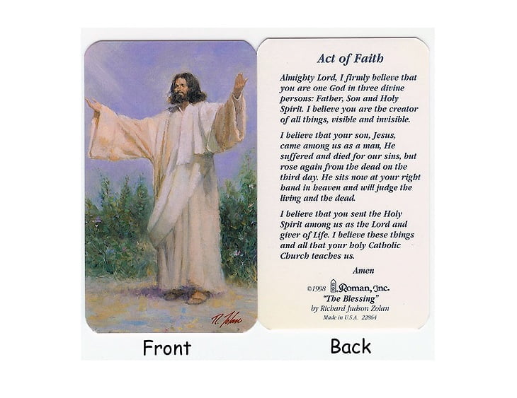Club Pack Of 50 "Act Of Faith" Religious Prayer Cards - Walmart.com