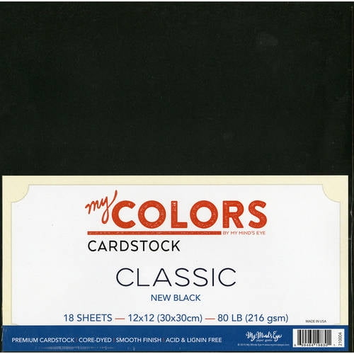 My Colors Canvas Cardstock Bundle, 12" x 12", 18pk - Walmart.com