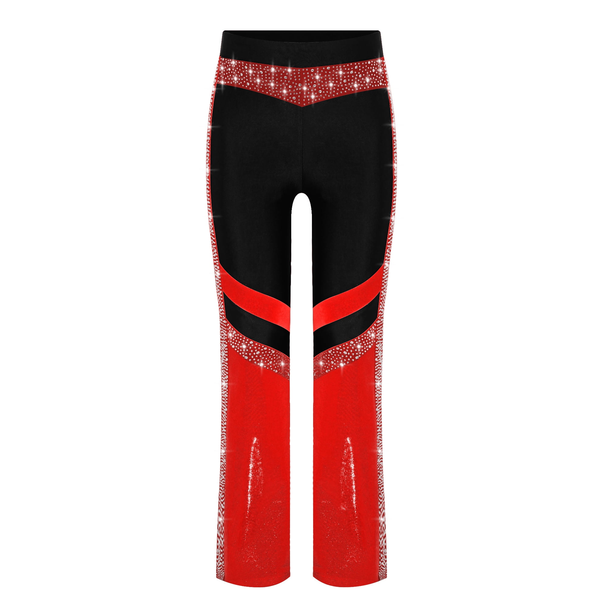 Click here for Moggemol Kids Girls Shiny Rhinestone Flared Leggin... prices