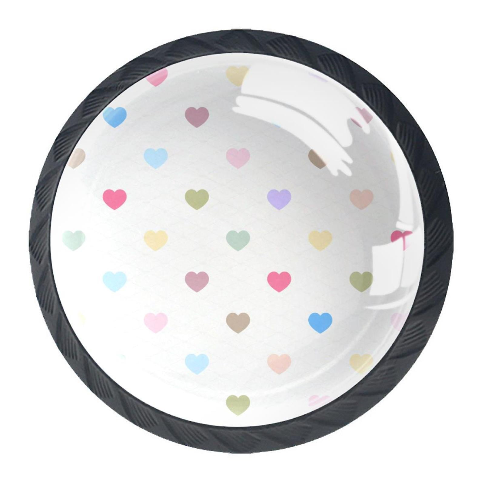 4 Pcs Colorful Love Heart Knobs for Kitchen Cabinet Cupboard Dresser ...