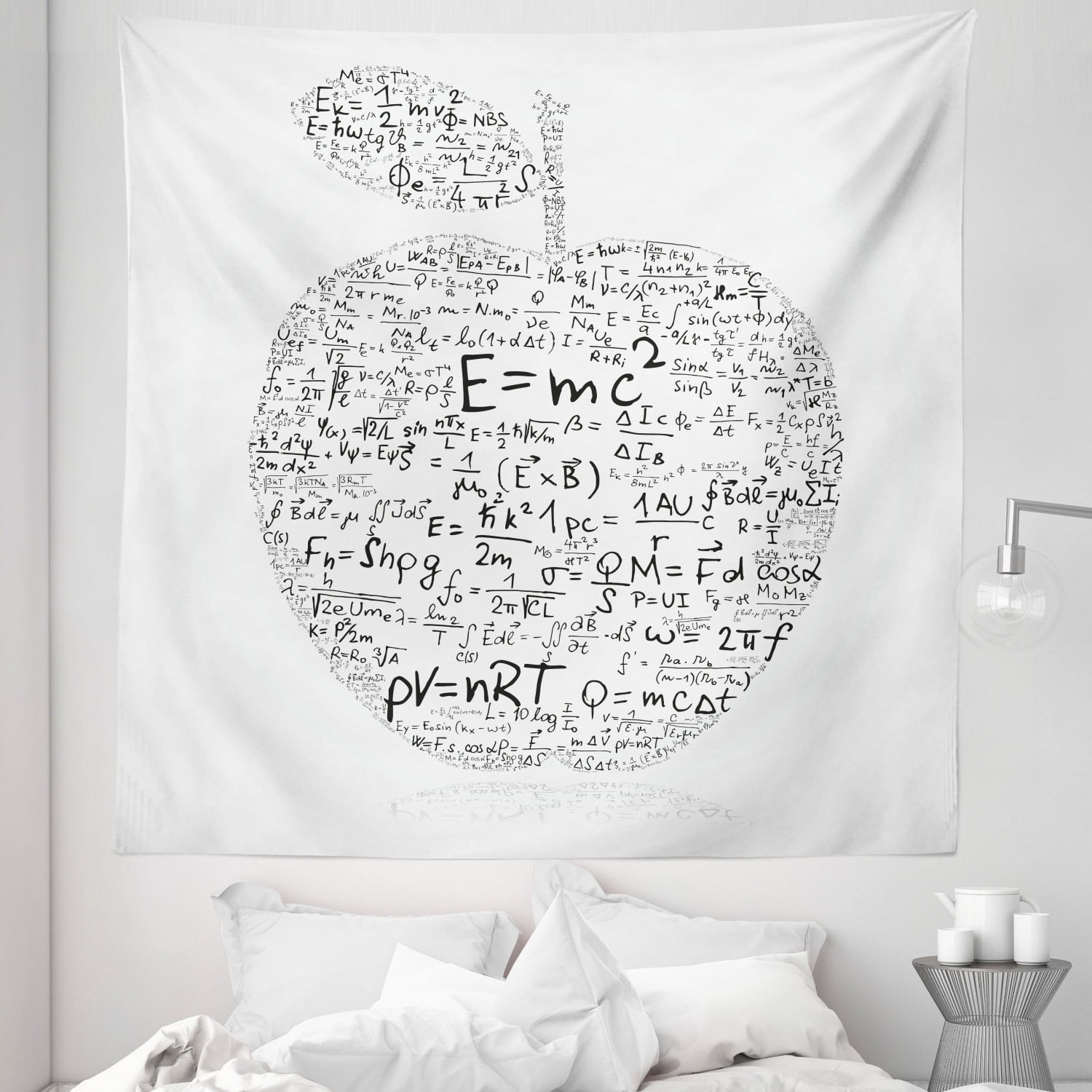 Science Tapestry, Equations and Formulas in the Shape of an Apple ...