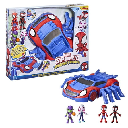 Hasbro Marvel Spidey and His Amazing Friends Web-Crawler Crew, Vehicle ...