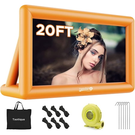 Outdoor Movie Screen, XBRW 20 Feet Inflatable Projector Screen Large ...