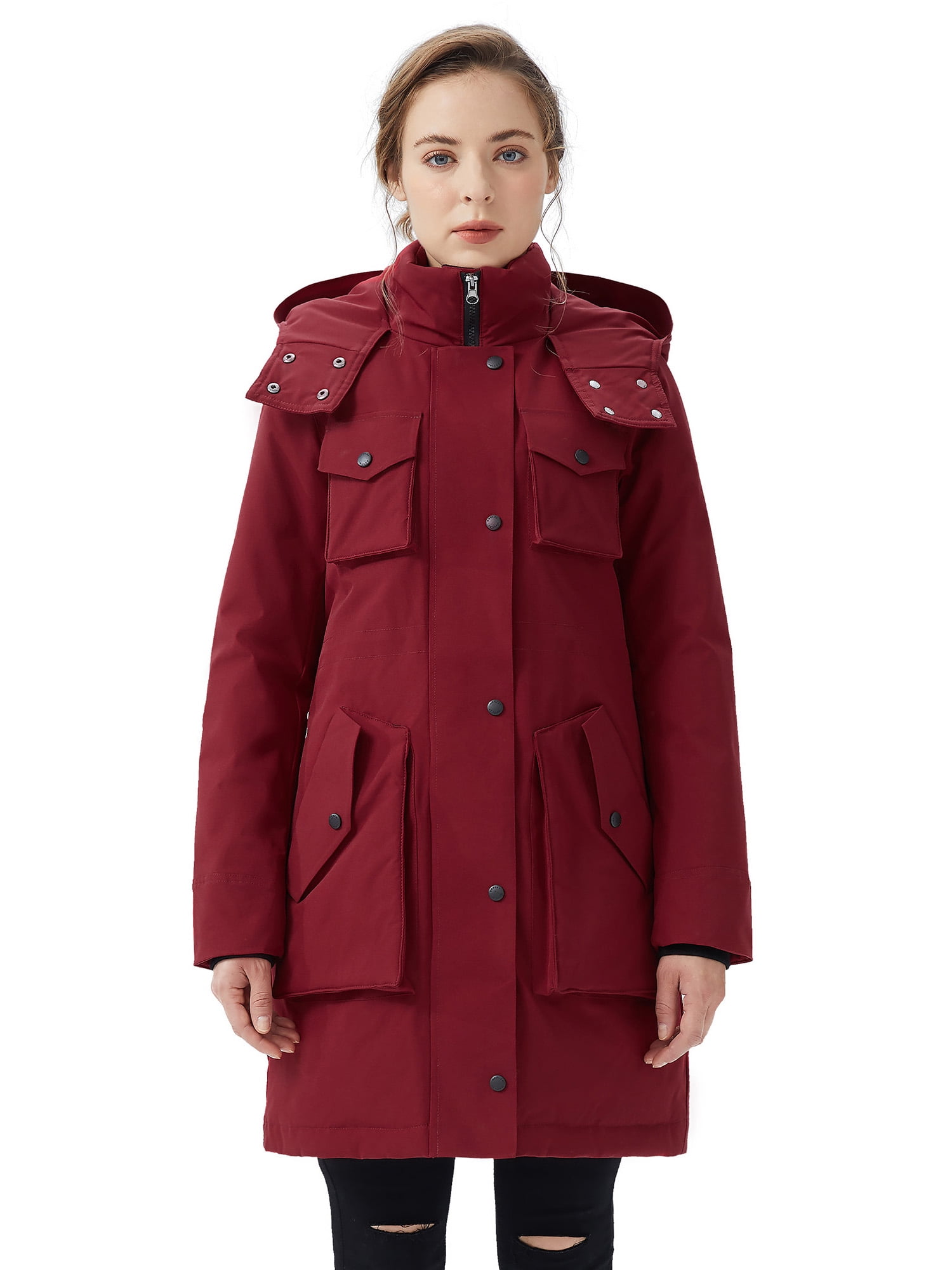 Orolay Women's Mid Length Warm Down Jacket Parka - Walmart.com