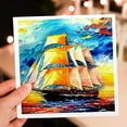 3drose, Tall Ship Digital Art. Elegant Stylish Bark Goes in Full Sail ...