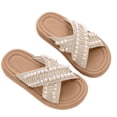 DJDLJWCJ Girls Slide Sandals Girls Slippers Summer Solid Soft Solid ...