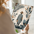 8x12 Inch Retro Metal Wall Art, Solitary Figure in Garden with Buckets ...