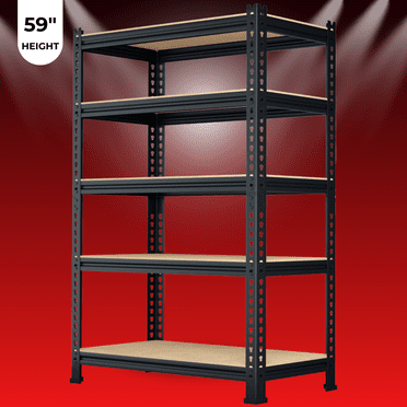 REIBII Heavy Duty Adjustable Metal Shelving Unit 2500LBS Capacity 5 ...