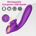 3 In 1 Thrusting Clitoral Stimulator G Spot Tongue Licking Rabbit