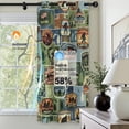 Bigfoot and Patch Blue Pattern Blackout Curtains,Triple Weaved Fabric ...