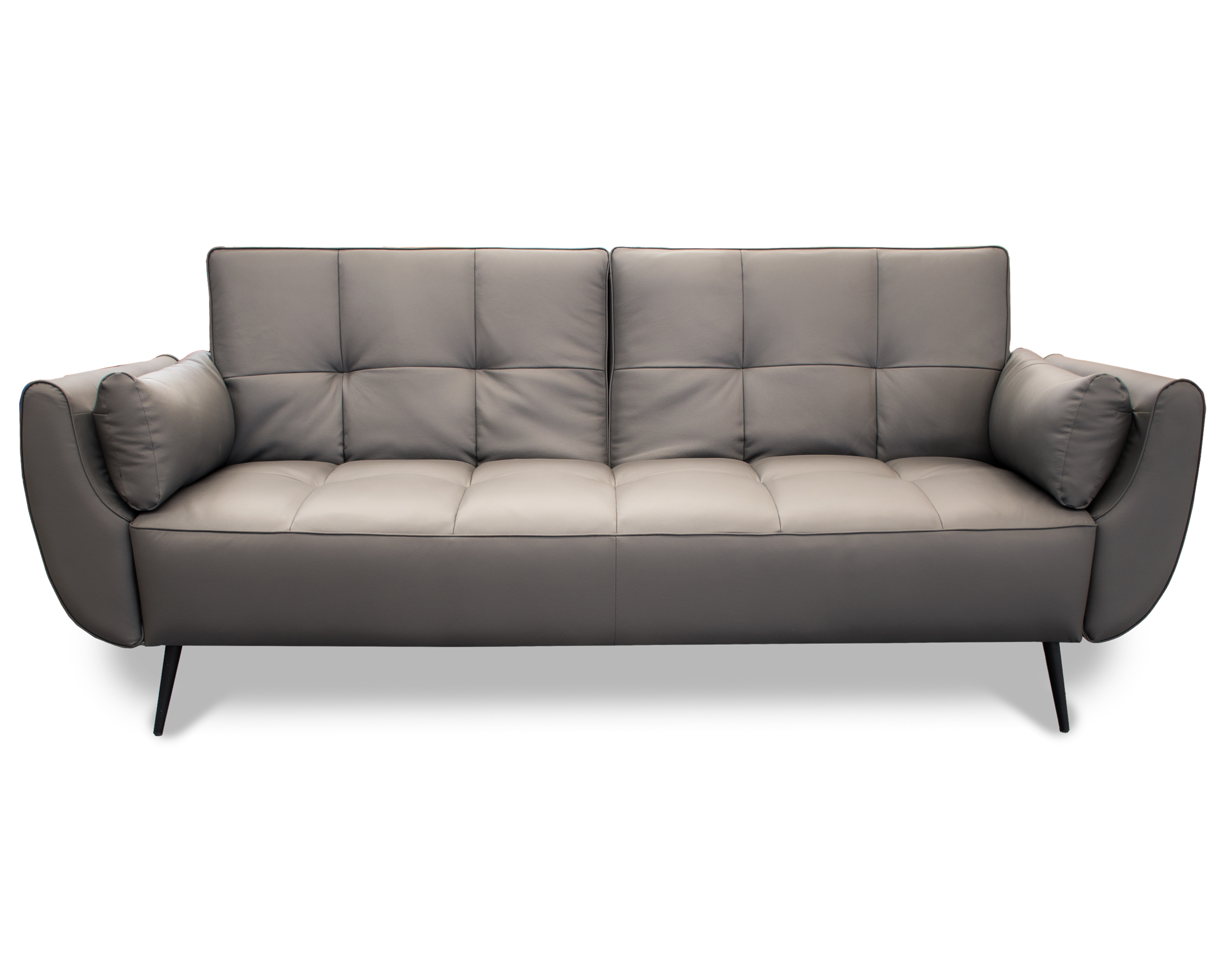 Sofa Cama de Piel Genuina Toronto Gris Oxford ConfortoPiel Sofa Cama Toronto | Bodega Aurrera en ...