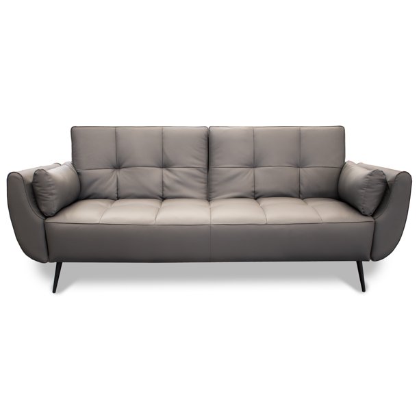 Sofa Cama de Piel Genuina Toronto Gris Oxford ConfortoPiel Sofa Cama Toronto | Bodega Aurrera en ...