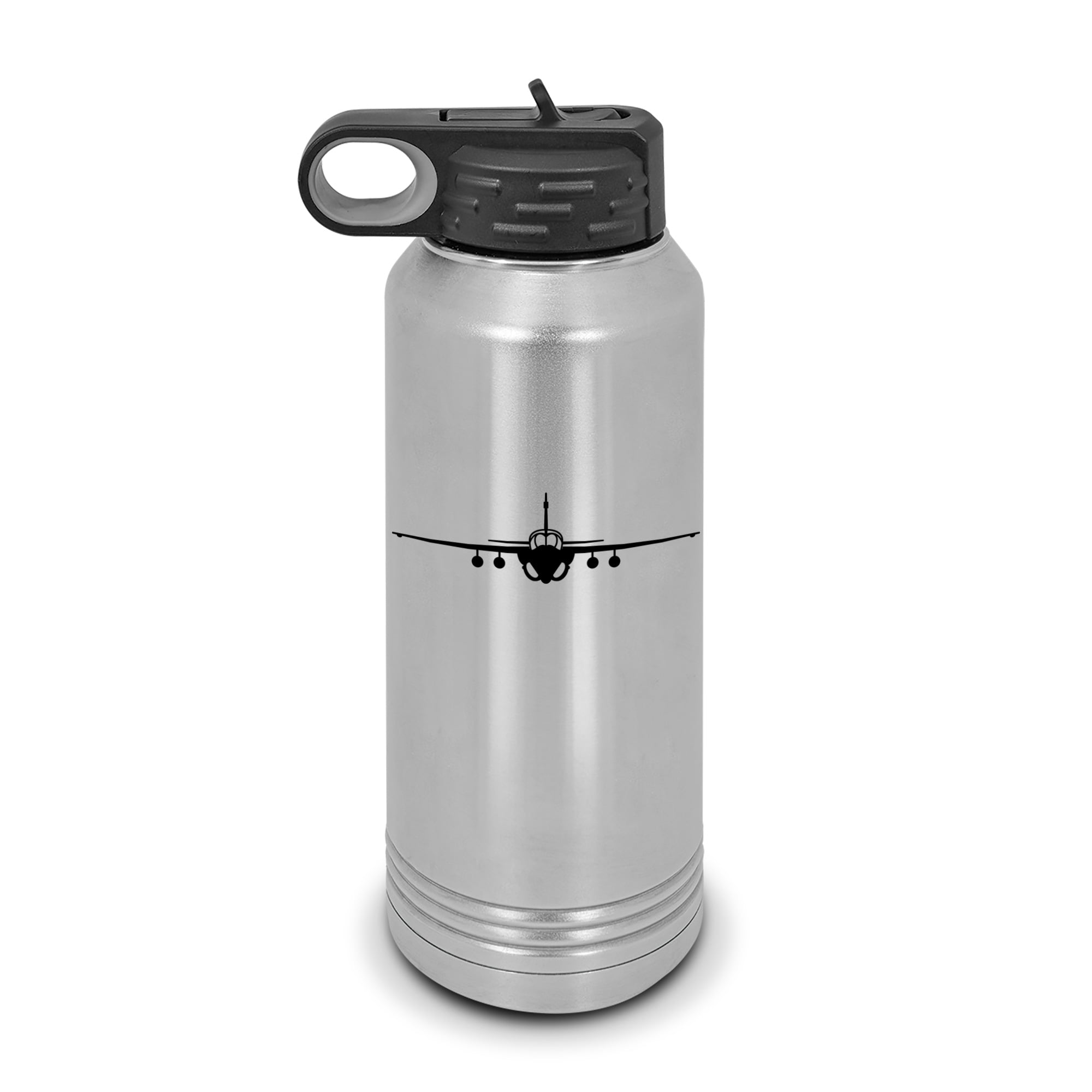 A-6 Intruder Water Bottle 32 oz - Laser Engraved w/ Flip Top Removable ...