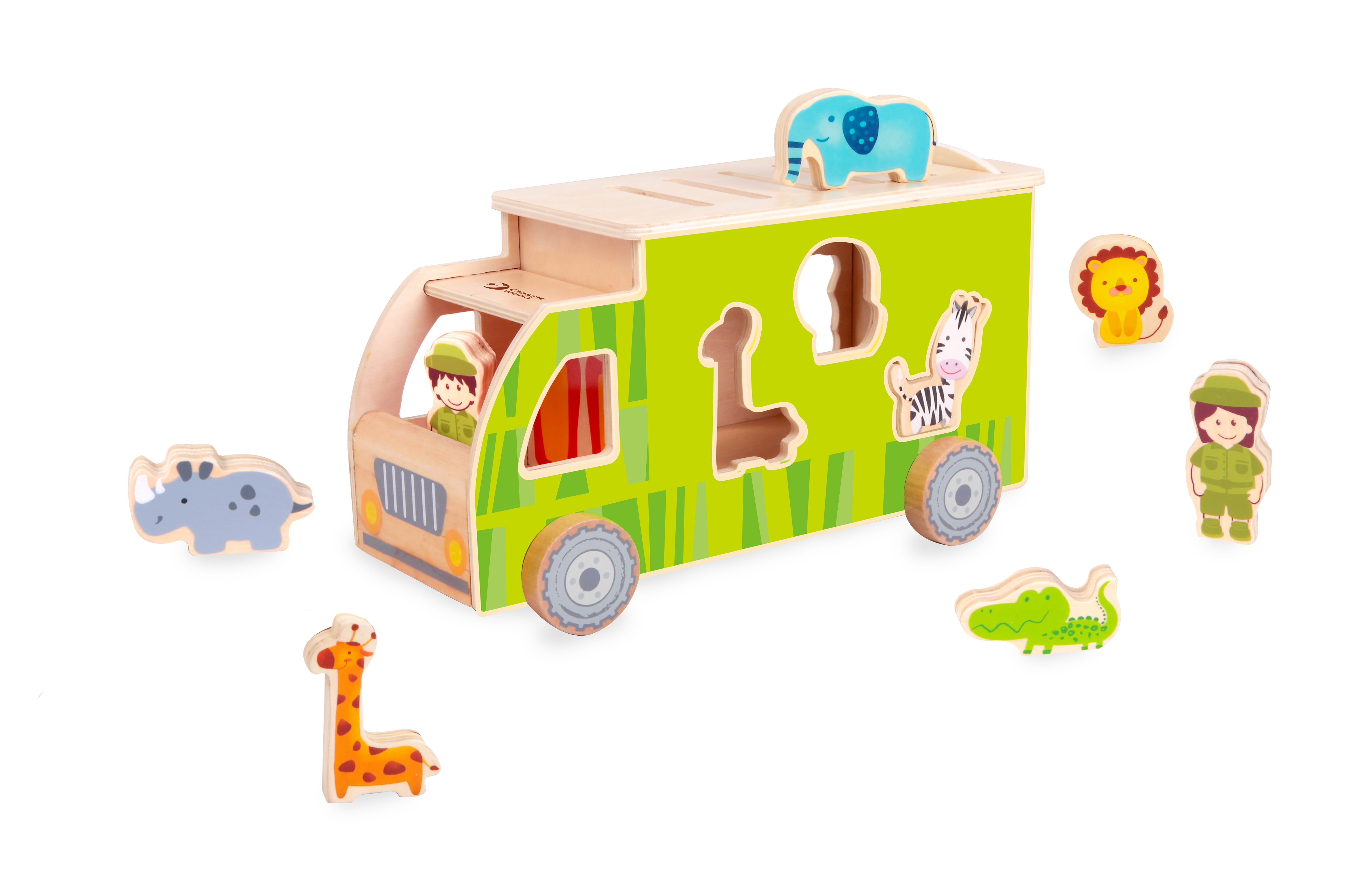Classic World Wooden Animal Sorting Truck - Walmart.com