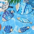 1Set Wooden Fish Decor Wall Decorations Set with Stickers for Bedroom ...