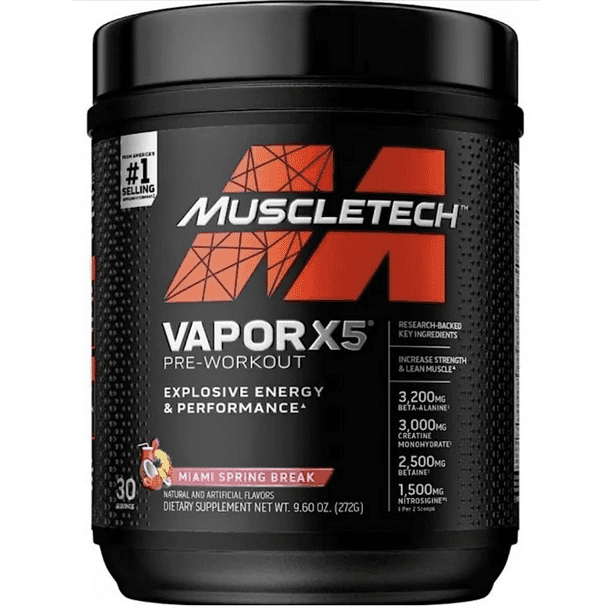 Pre entreno Muscletech Vapor X5 30 servicios Miami SPRING BREAK ...