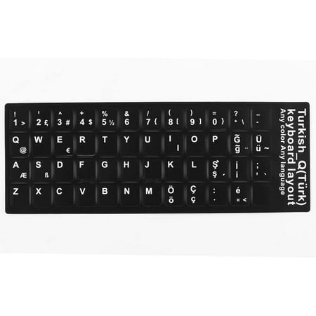 Desktop Laptop Computer Turkish Language Keyboard Decal Protector Large ...