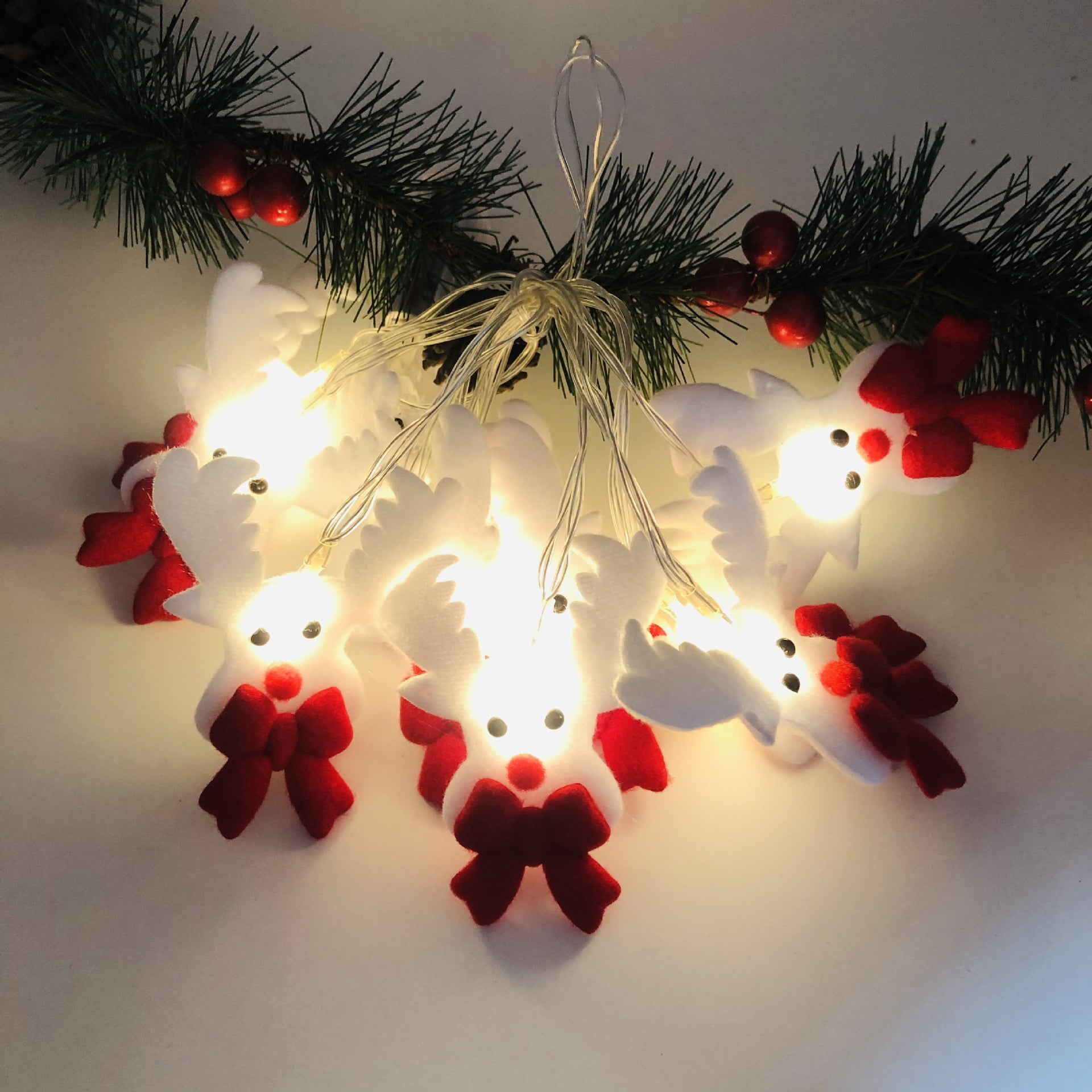 CUMKA Christmas Deer String Lights - 20 LEDs 10ft Waterproof Light Up ...