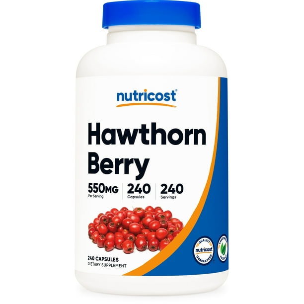 Nutricost Hawthorn Berry Capsules 550mg, 240 Capsules, Vegetarian ...