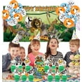 Madagascar Plates Tableware Balloons Party Supplies Cake Topper Banner ...