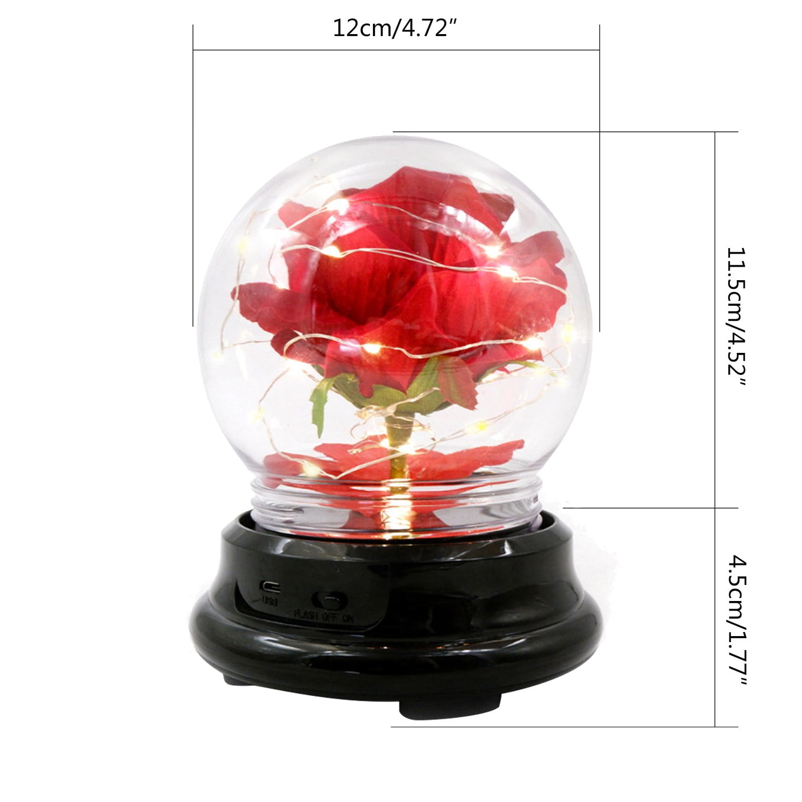 Preserved Roses In Glass Ball