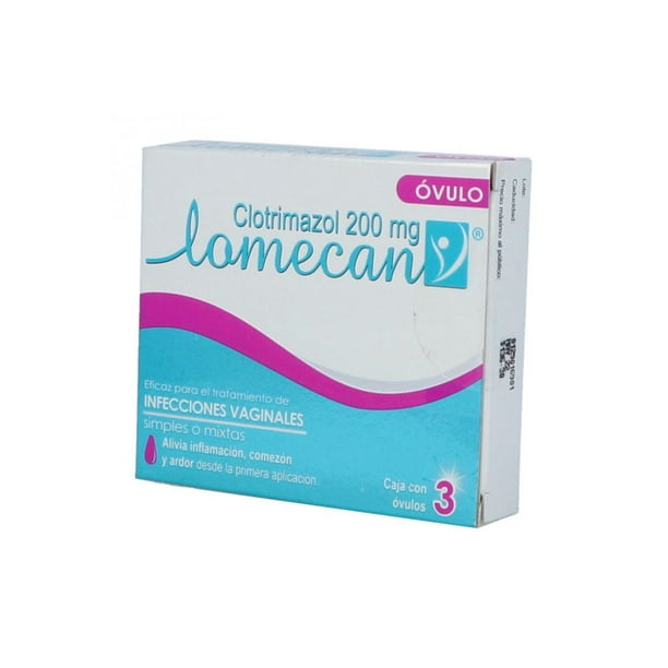 Lomecan 200 mg Caja Con 3 Óvulos Vaginales Lomecan 200 mg 3 óvulos ...