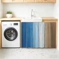 Blue Brown Small Cabinet Curtain 11''x13'', Gradient Wood Grain ...