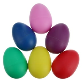 6 Pcs Egg Shaker Toys Percussion Music Eggs Shakers Wood Craft Easter ...