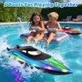 RC Boat with LED Lights - Toddler 14Inch Remote Control Boat for Kids ...