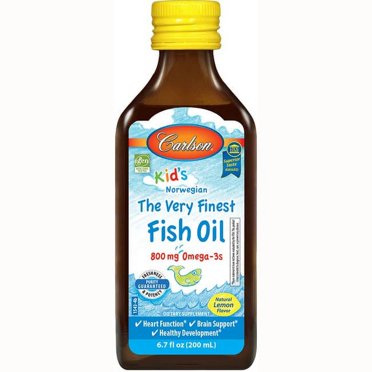 Carlson Wild Supplement Norwegian Finest Fish Oil, 1600mg Omega-3 ...