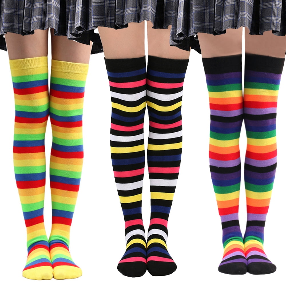 Click here for Fatty Farmer 3 Pairs Over Knee Socks Knee-High Soc... prices