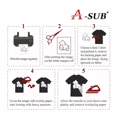 A-SUB Inkjet Printable Heat Transfer Vinyl Sheets 11x17 30 Sheets, Iron ...