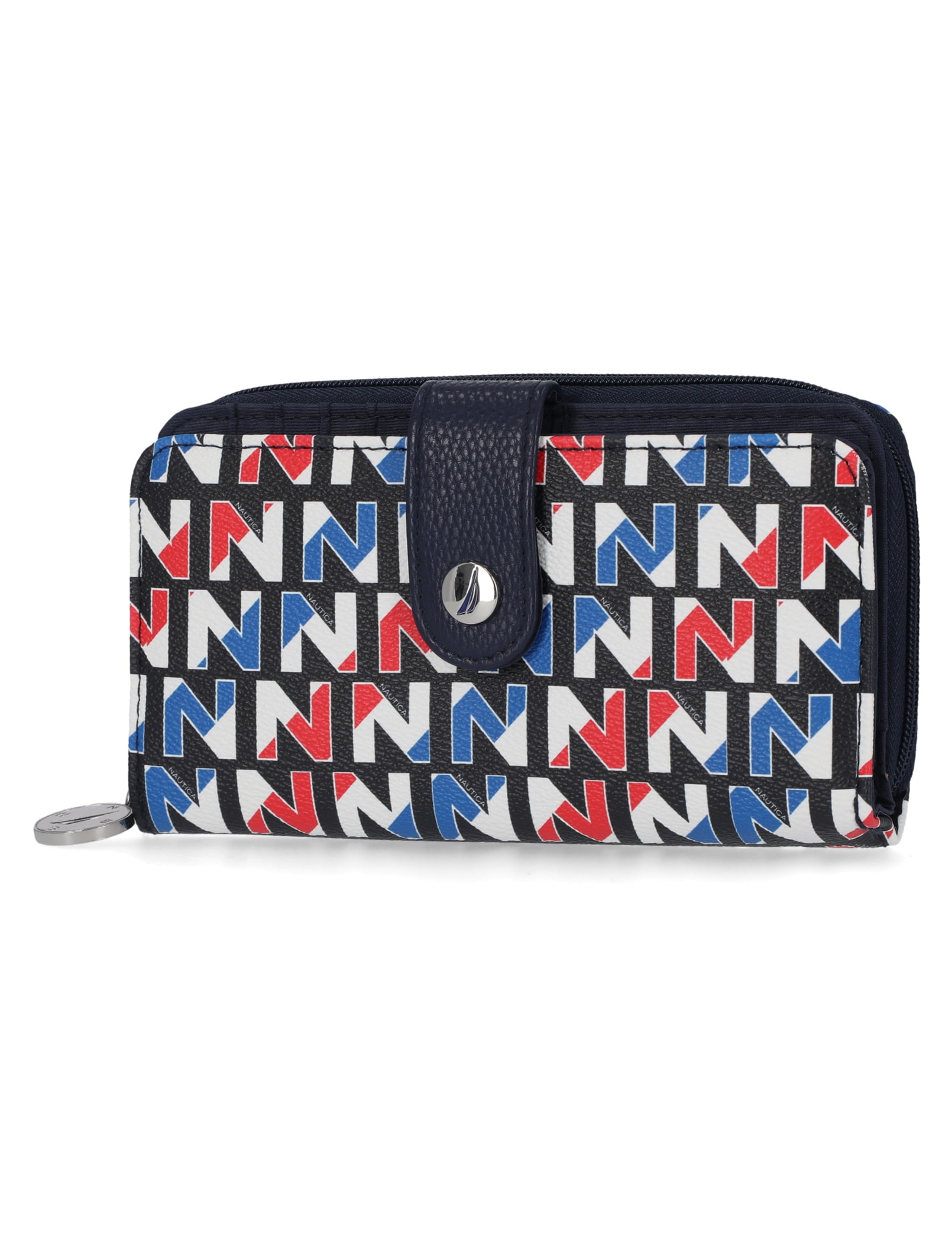 Nautica Be Shore Womens Wallet RFID Blocking Zip Around Clutch ...