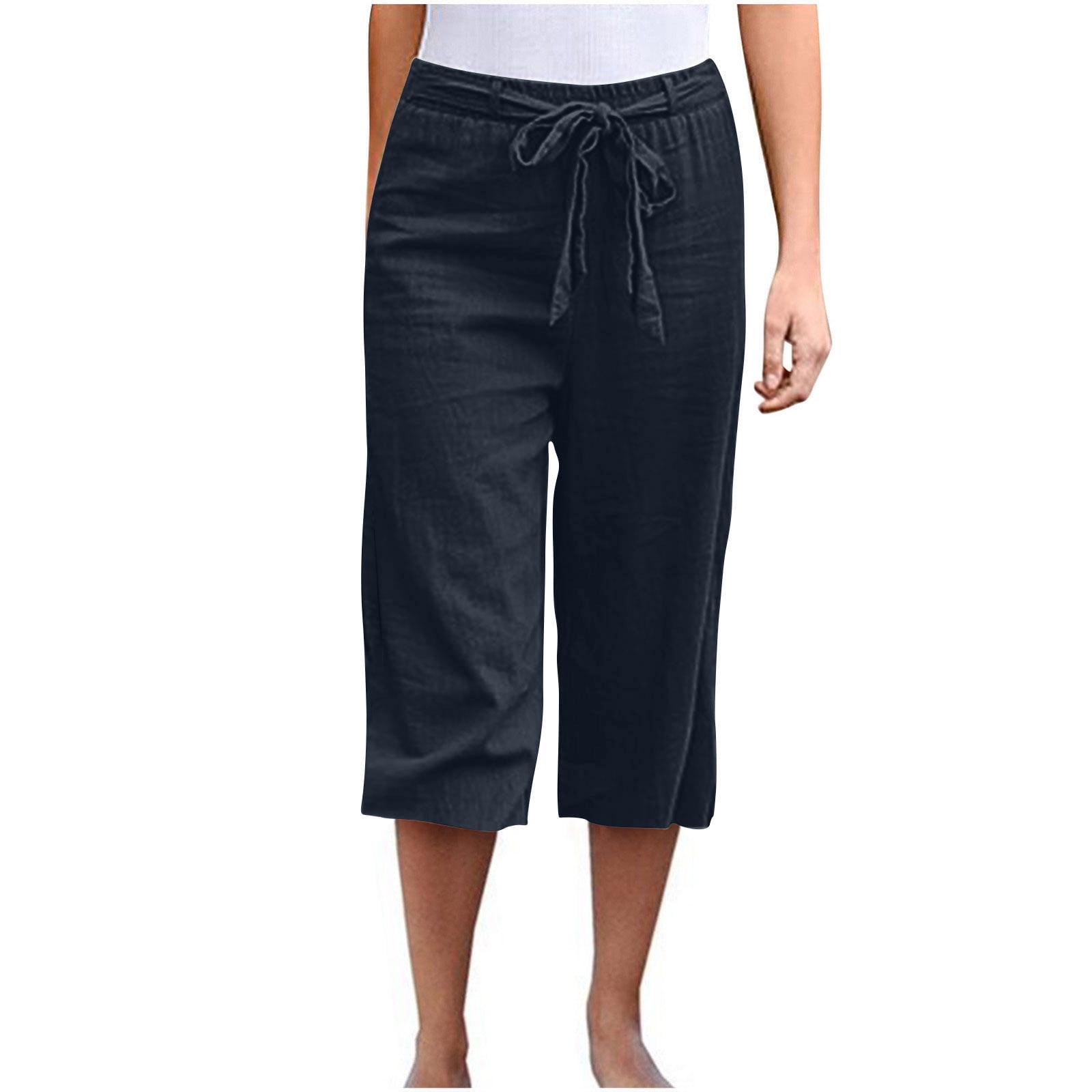 Click here for Biudgviw Capri Pants For Women Elastic High Waiste... prices