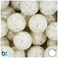 BeadTin White Chips 20mm Round Plastic Beads (10pcs) - Walmart.com