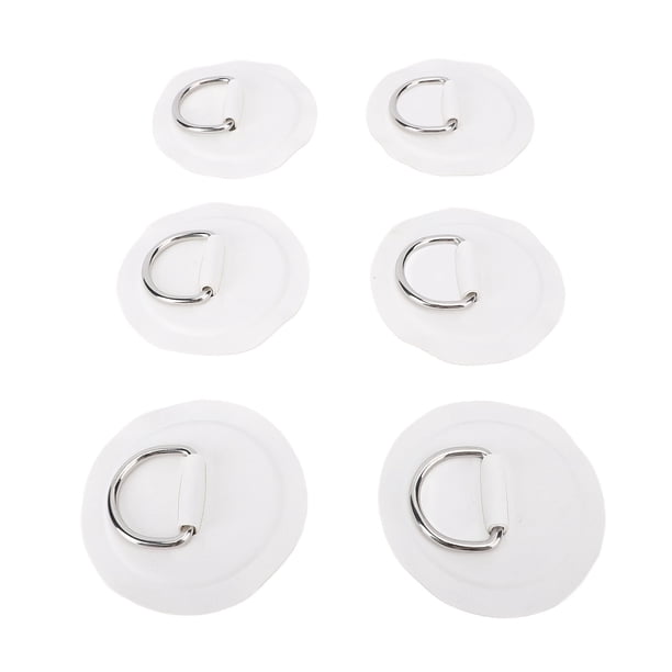 6 Pieces D Patches Rope and Cord Hooks with Stainless Steel D Circular ...