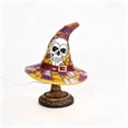 Witch Hat Lamp, Halloween Stained Glass Resin Witch Hat Desk Lamp, USB ...