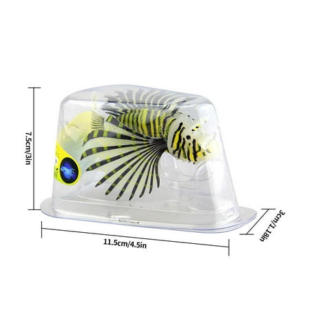 Luminous Artificial Lion Fish Silicone Glowing Fake Lionfish Aquarium ...