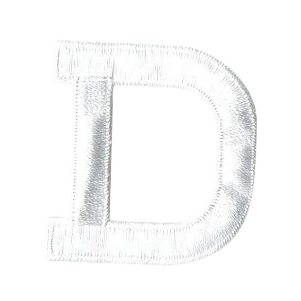 Alphabet Letter - D - Color White - 2" Block Style - Iron On ...