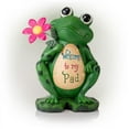 Alpine Corporation 12" x 9" x 18" Polyresin Lighted Welcome Frog Garden ...