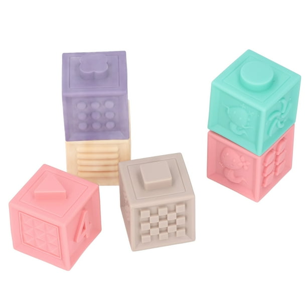 Mgaxyff Soft Stacking Building Blocks Numbers Shape Soft Baby Blocks ...