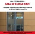 ADA CENTRAL SIGNS - 6" X4" Area of Rescue Sign - ADA Compliant Tactile ...