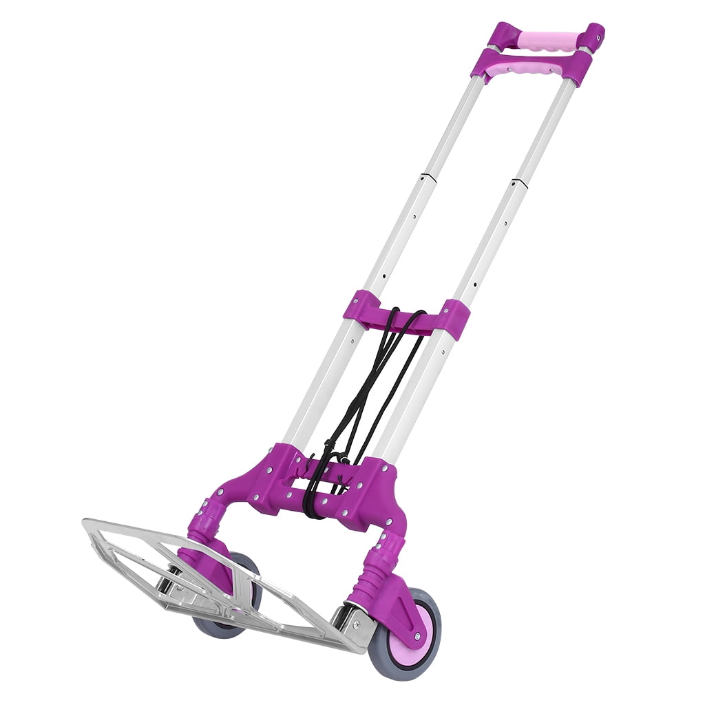 Folding Hand Truck, Multi-Purpose Adjustable Aluminum Folding 2-Wheel ...