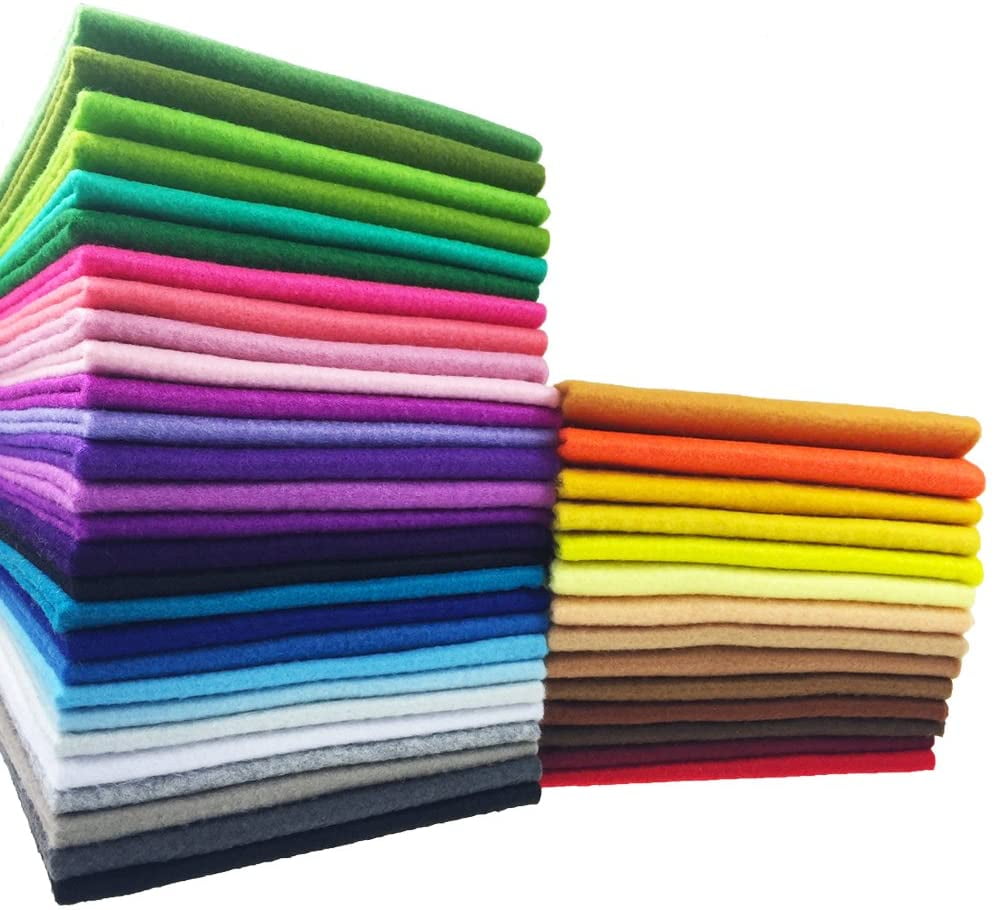 42 Pcs1.4mm Feuille de Tissu en Feutre Doux Épaisse Assortiment de ...