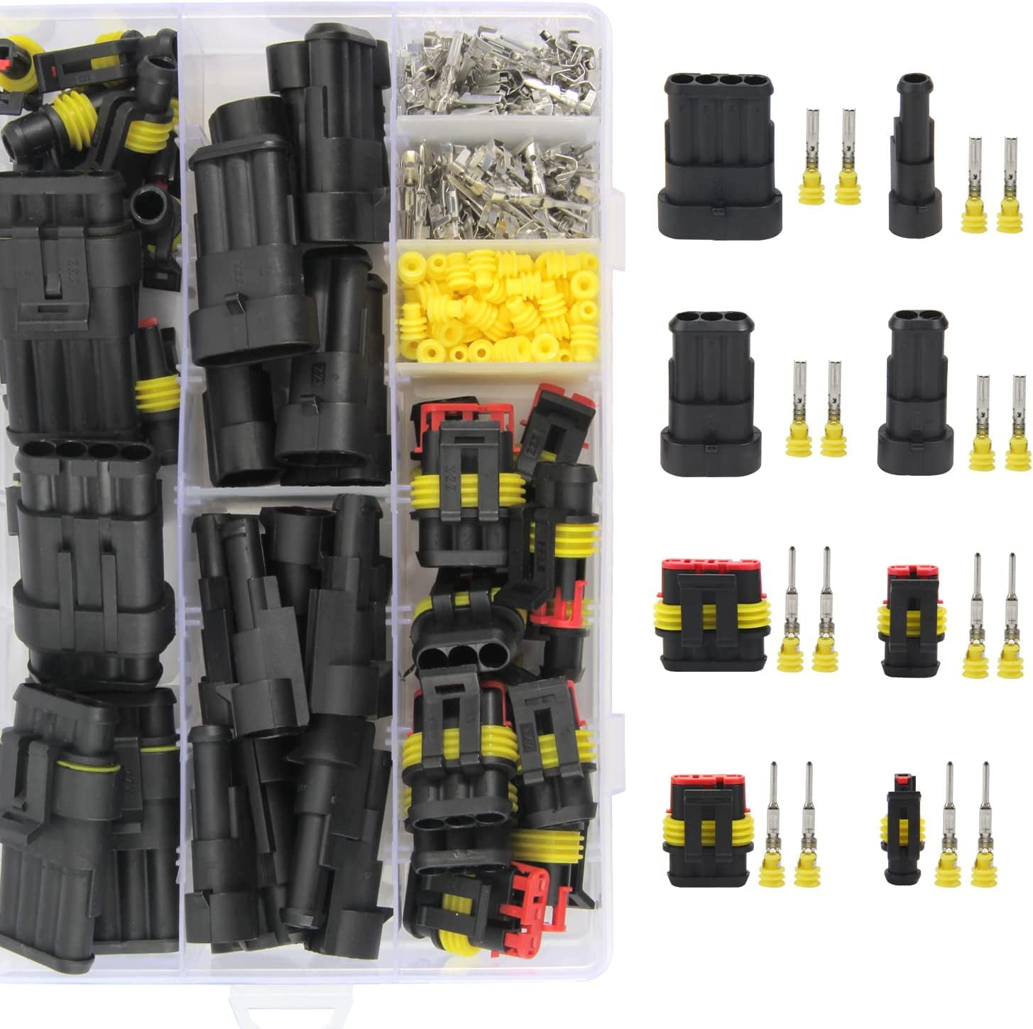 Conectores impermeables de 352 piezas Conector eléctrico impermeable para coche | Walmart en línea