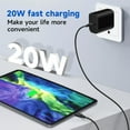 20W USB-C PD 3.0 Power Delivery Wall Charger - Black: Electronics ...