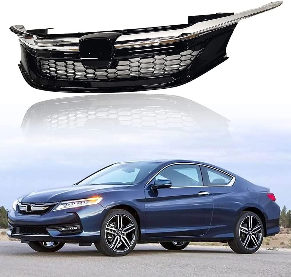 4D Front Bumper Grille Upper Top Grill Assy Car For 2016-2017 Honda ...