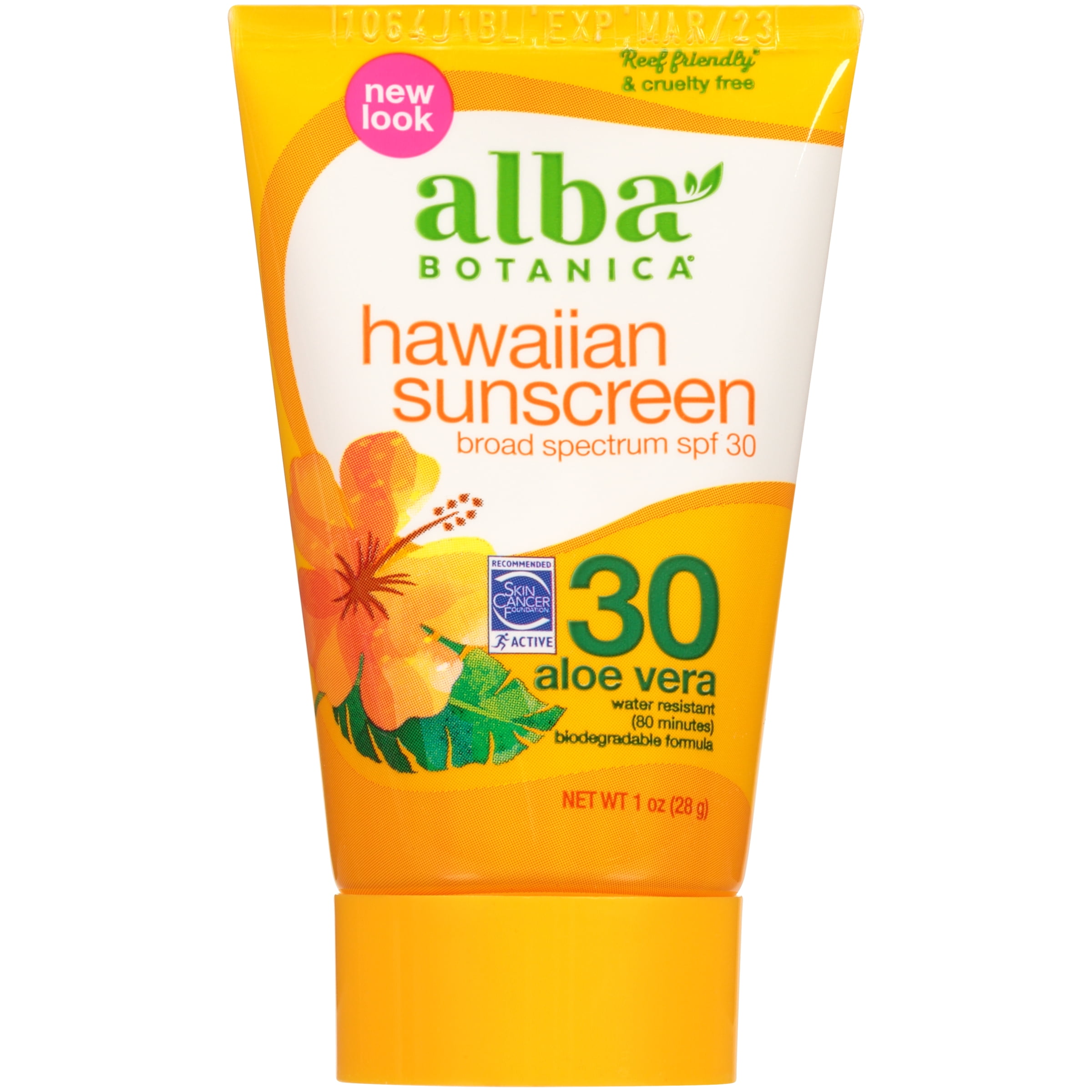 Alba Botanica Hawaiian Sunscreen Lotion SPF 30, Aloe Vera, 1 oz ...