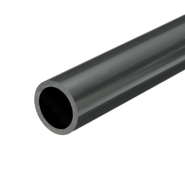 Clear Rigid Tube Round Plastic Tubing with Black Rubber Cap, 305mm/ 12 ...