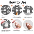 1set Stainless Steel DIY Nail Art Templates Template Tool Rectangle ...